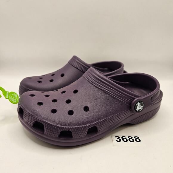 CROCS | Shoes | Crocs Womens 5 Classic Clog Deep Purple Slip On Comfort ...